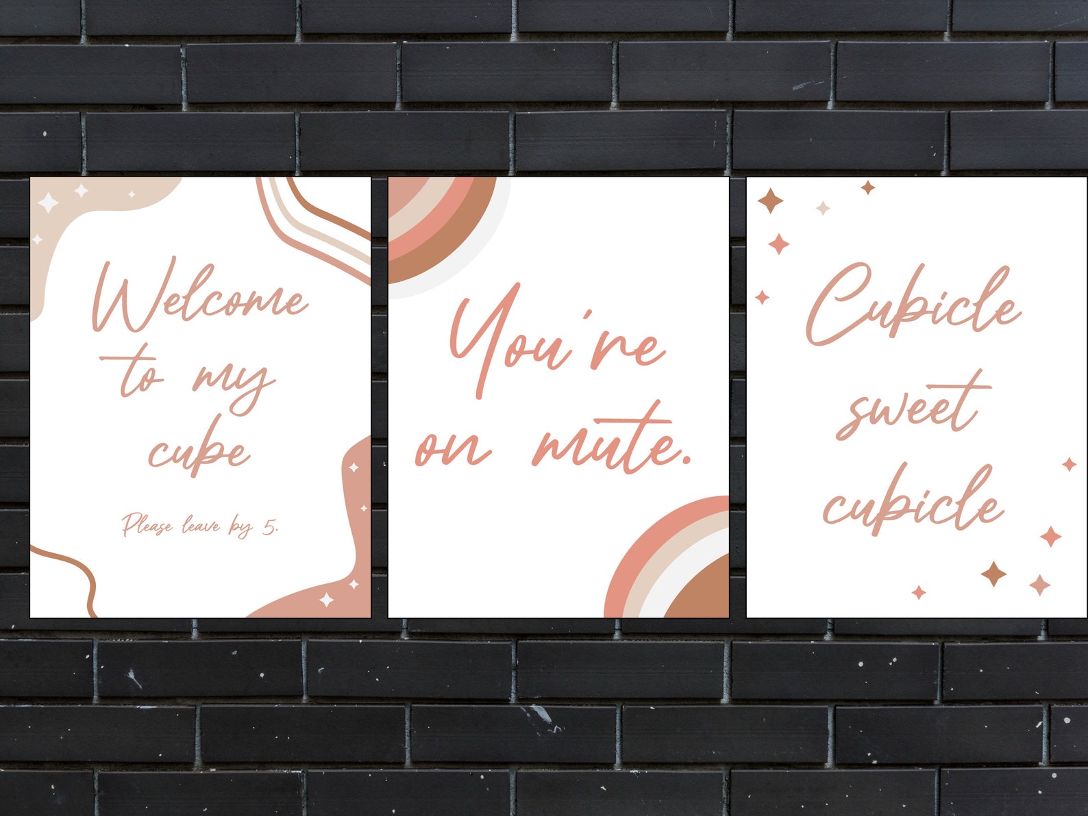 Funny Office Signs PRINTABLE Cubicle Decor Quotes About Life Work From ...