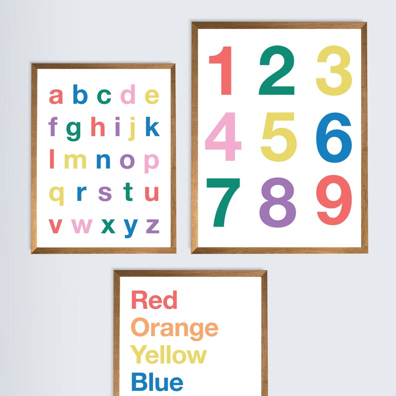 Rainbow Alphabet Posters Svg | Numbers, Quotes, Colors, Etc. Classroom ...