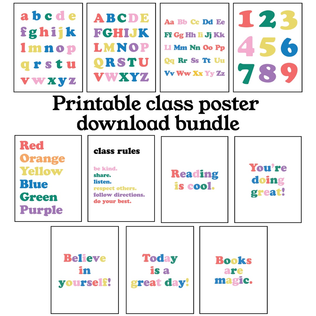 Reading Quotes Rainbow Svg, Charts Poster Svg, Alphabet Print Png, Wall ...