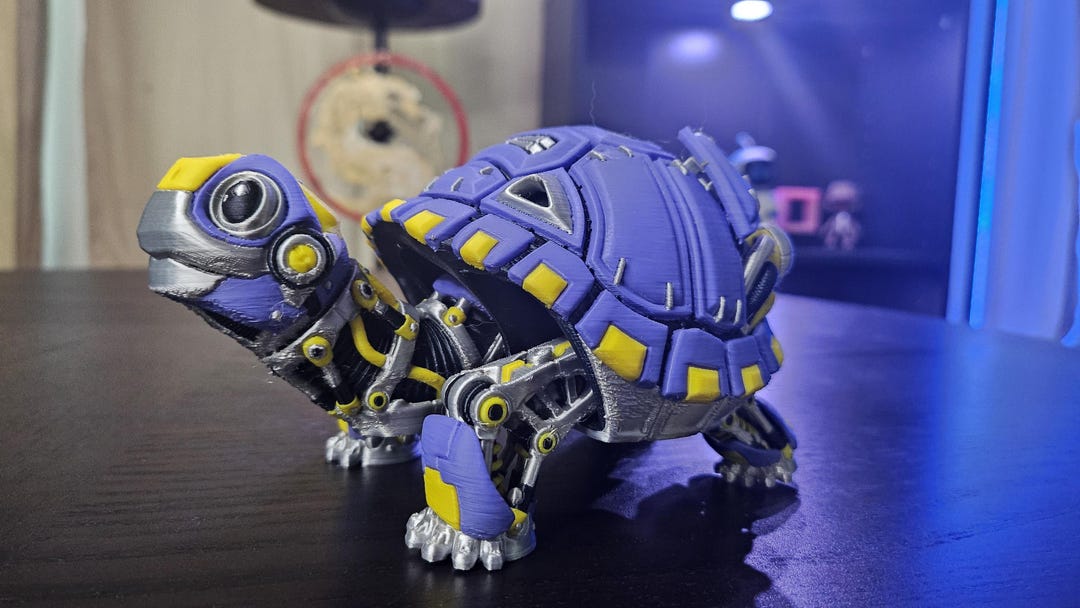 Flexi Robo-tortoise Fidget Toy Very Detailed Tucks in Shell : - Etsy