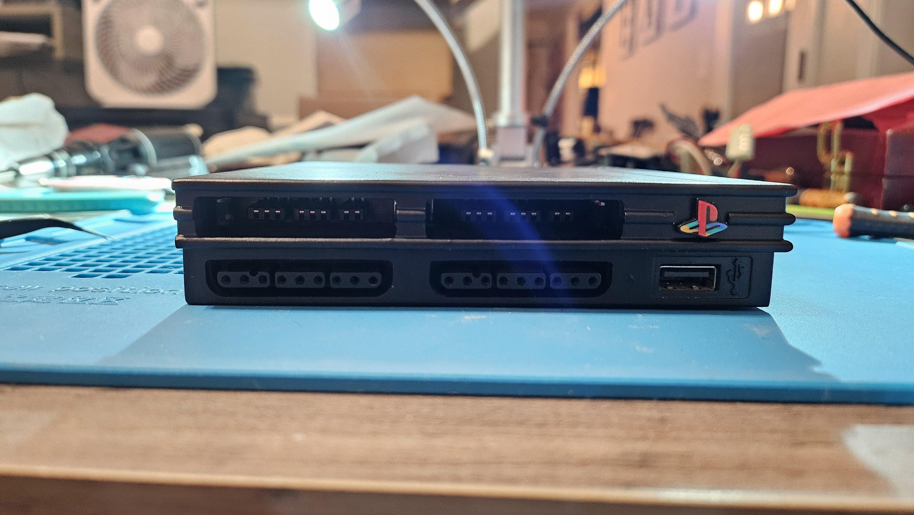 Playstation 2 PS2 Super Slim Digital Bundle custom/modded Internal ...