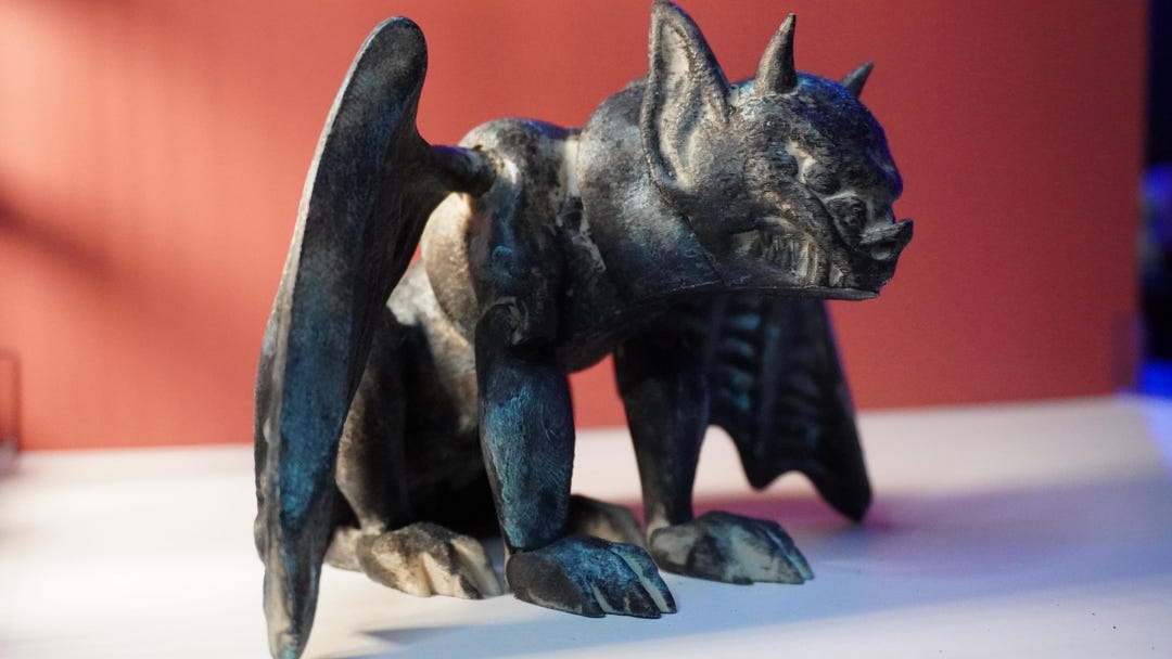Gargoyle Figure Flexible Fidget Toy Distressed Effect With Patina - Etsy
