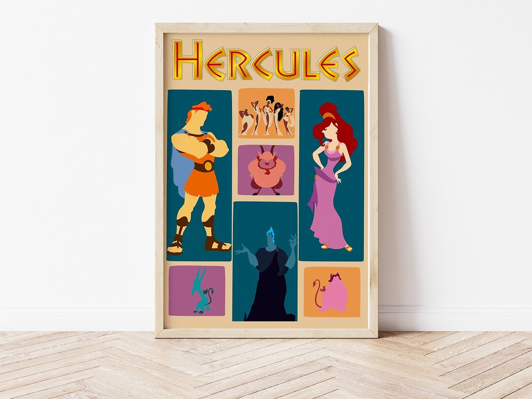 Hercules Poster / Hercules Cartoon Poster Wall Decorwall - Etsy