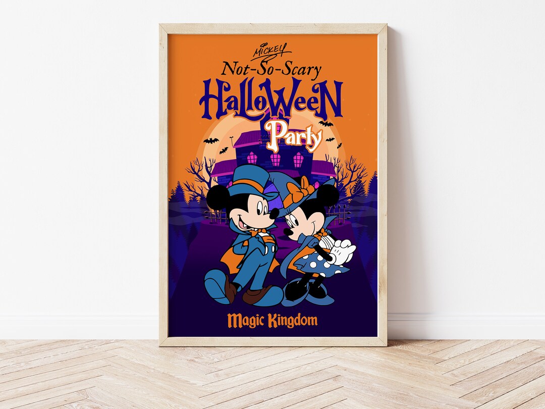 Mickey's Not so Scary Halloween Party Poster Print - Etsy