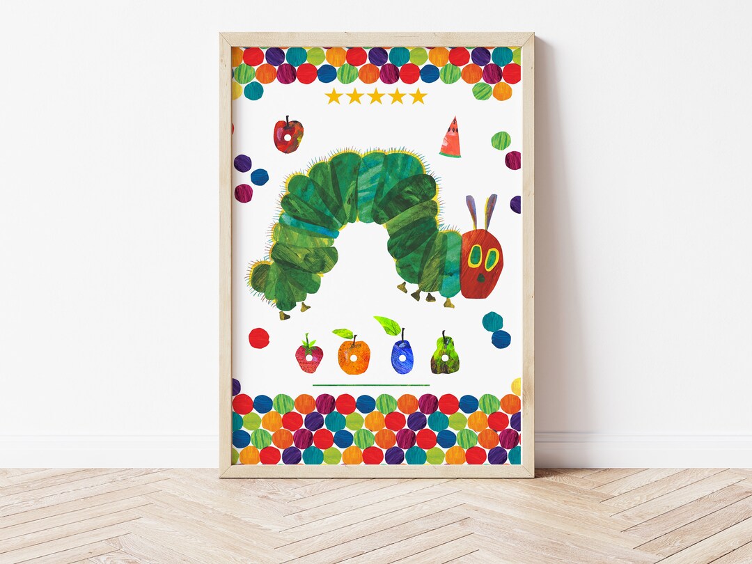 The Very Hungry Caterpillar Poster Nursery Print - Etsy