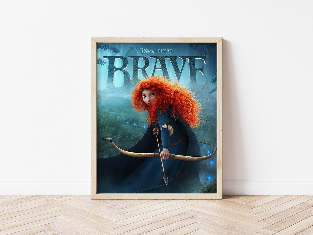 Brave Movie Poster Vintage Disney Movie Poster Classic Walt - Etsy