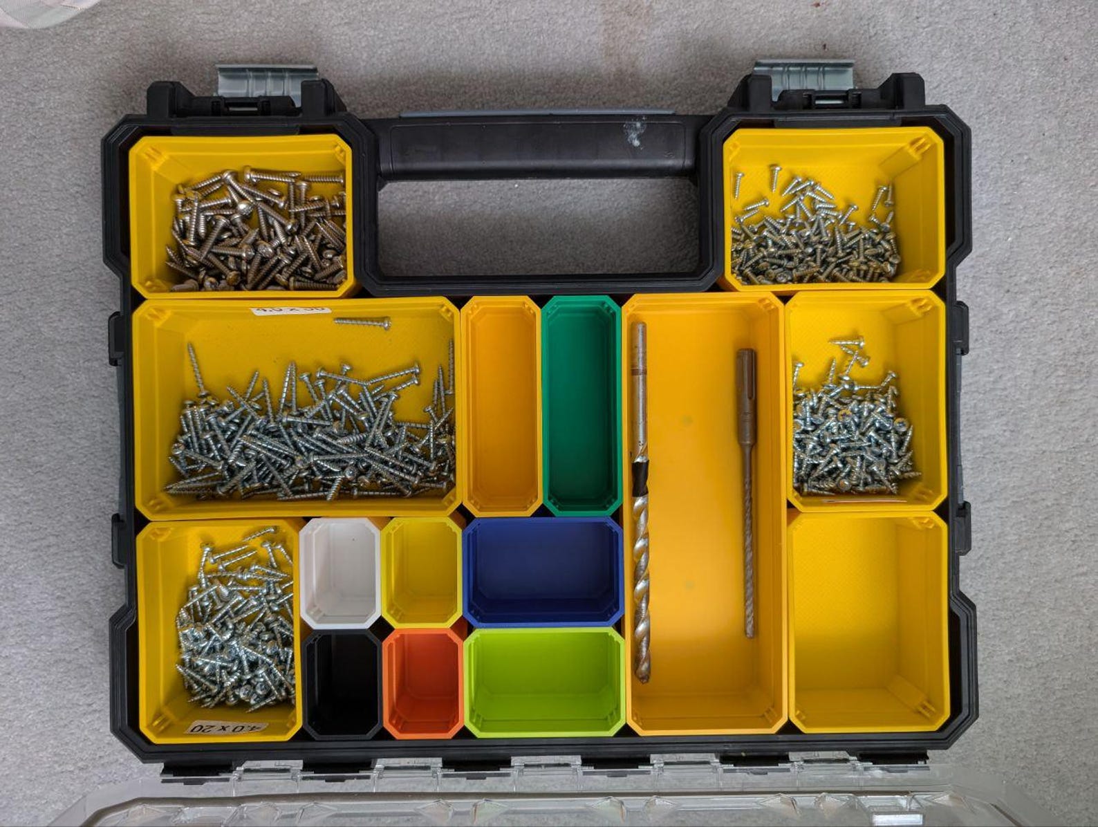 Stanley Fatmax Shallow Organiser Bins: Quarter, Half, Full Size, 3D ...