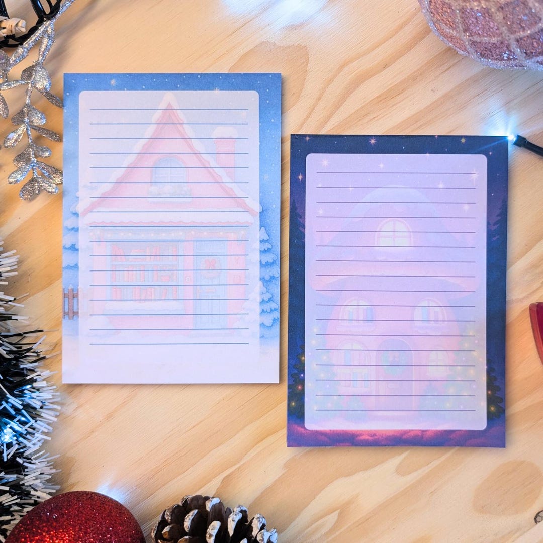 Christmas Themed Notepads, A6, 40 Sheets - Etsy