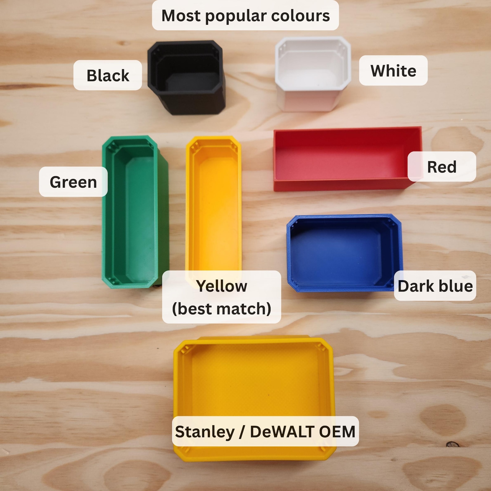 Stanley Fatmax Shallow Organiser Bins: Quarter, Half, Full Size, 3D ...