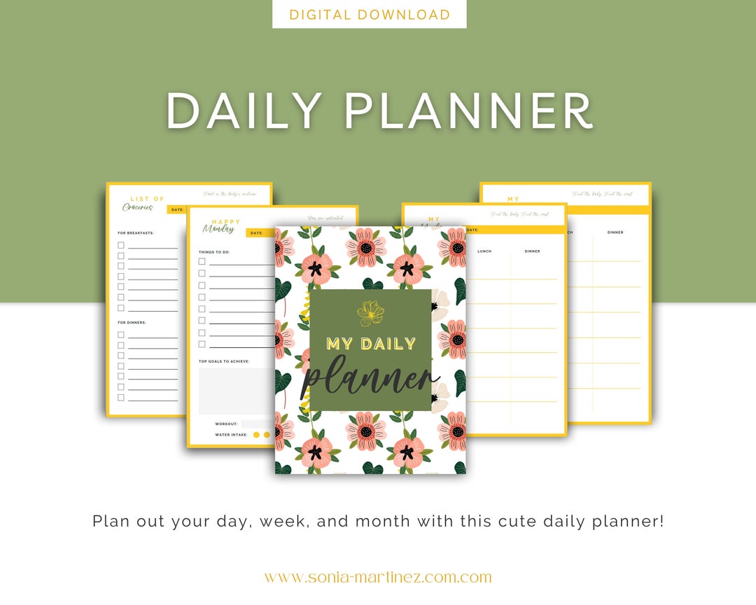 My Daily Planner / Printable Planner / Daily Planner / Weekly Planner ...