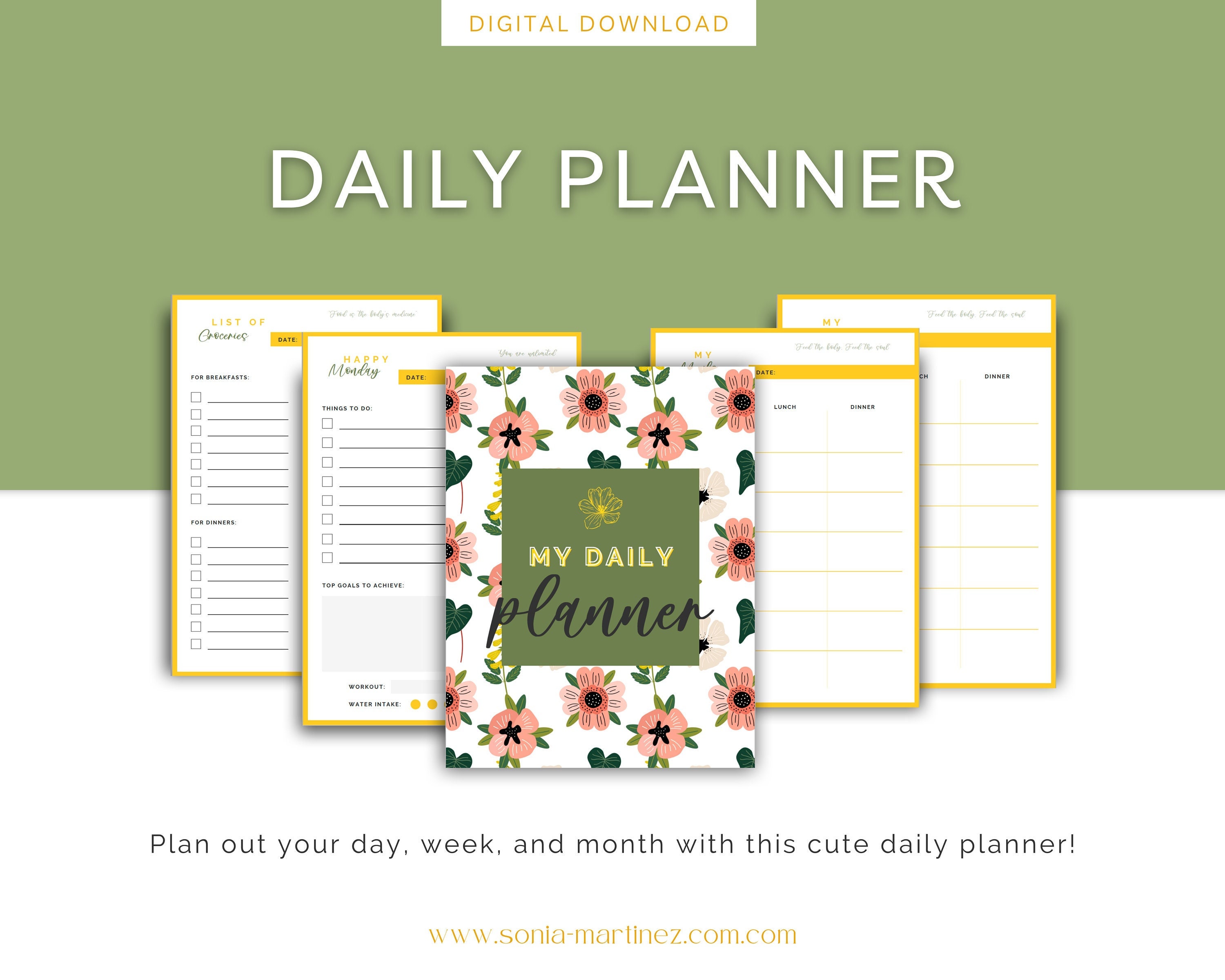 My Daily Planner / Printable Planner / Daily Planner / Weekly Planner ...