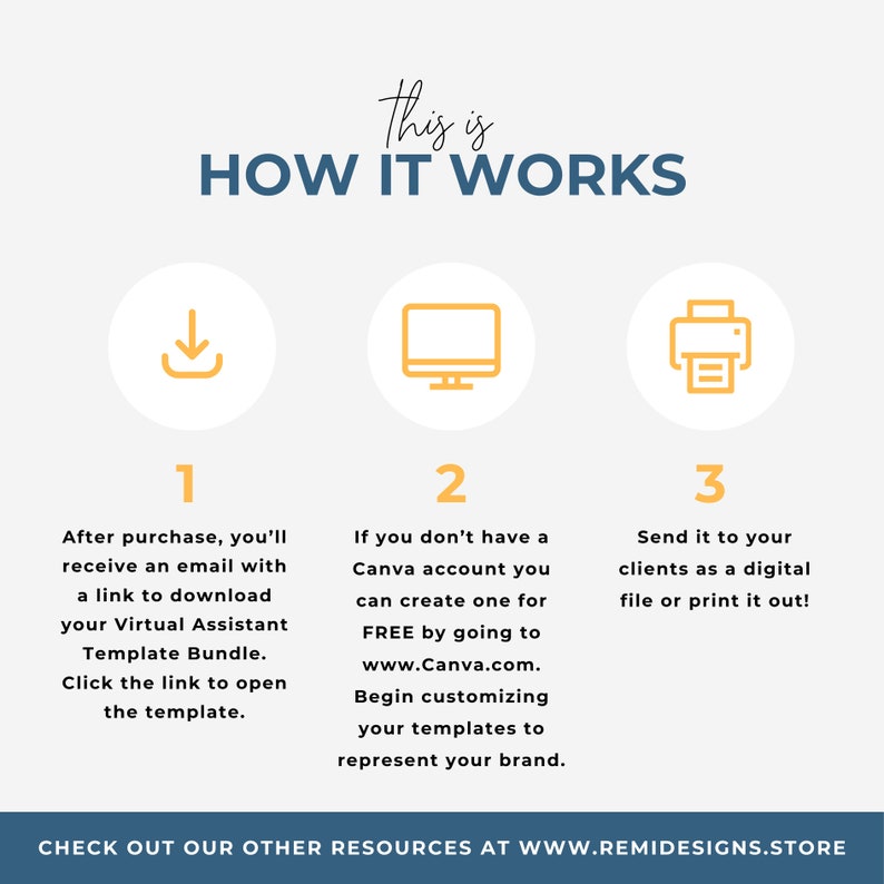 Virtual Assistant Bundle Editable Canva Template - Etsy