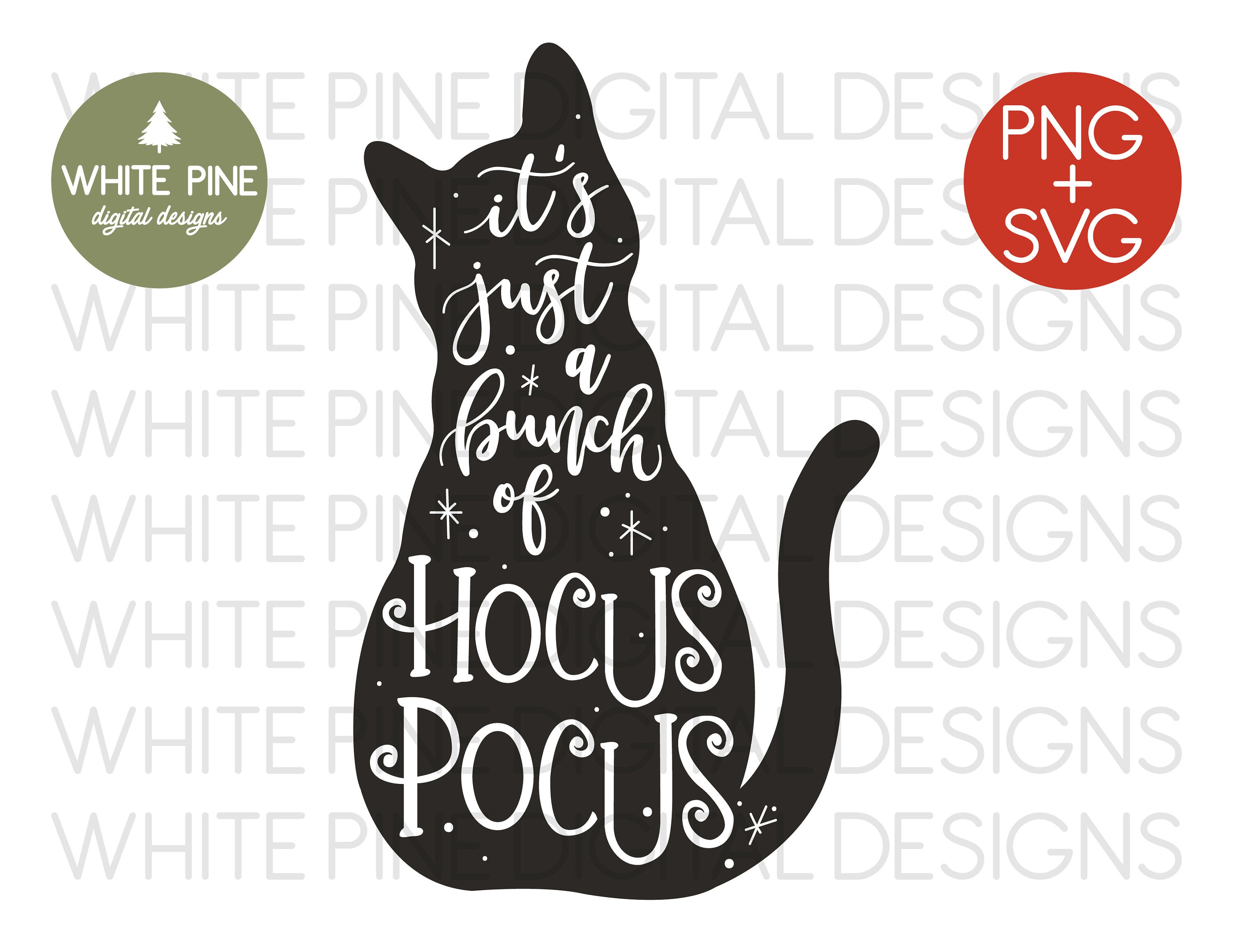 Hocus Pocus Cat File Hocus Pocus SVG Halloween PNG - Etsy