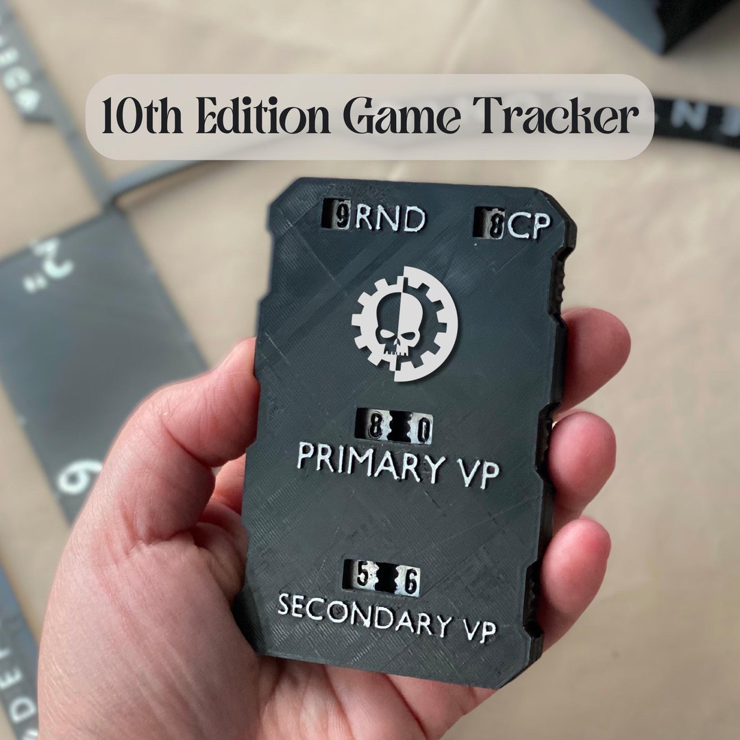 40k Score Tracker, 10th Edition Wargaming Points Game Aid, 3d Printed ...