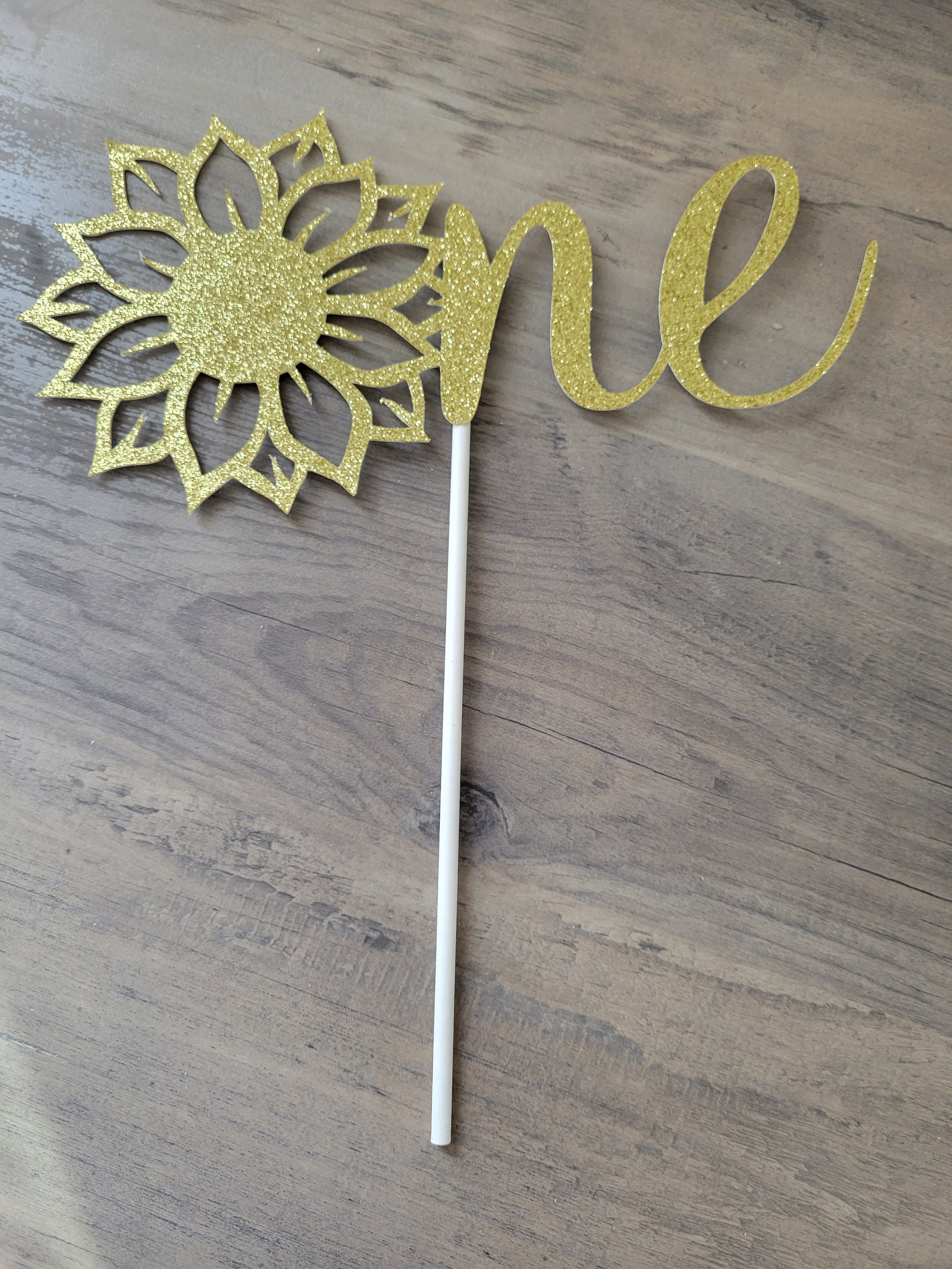 Sunflower First Birthday Cake Topper - Etsy