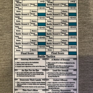 Age of Sigmar Score Sheet - Etsy