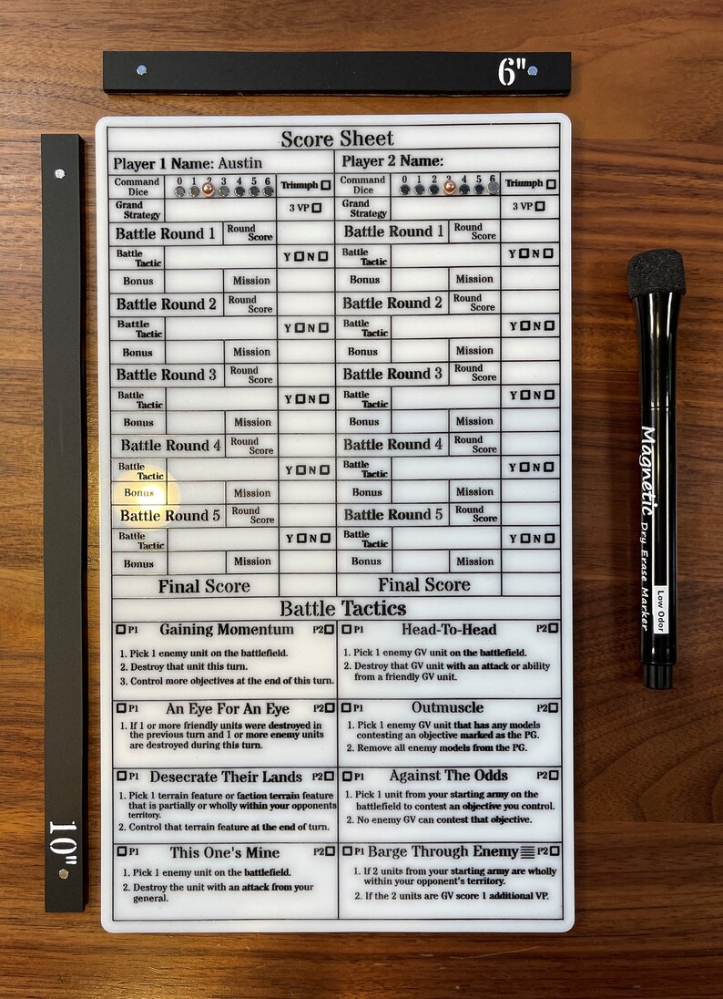 Age of Sigmar Score Sheet GHB 22-23 - Etsy