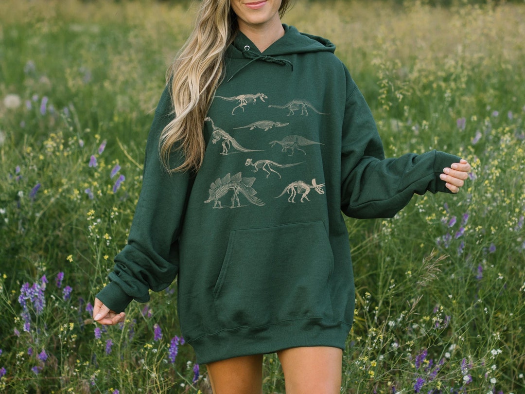 Dinosaur Hoodie Sweatshirt, Dinosaur Sweater, Vulture Culture, Skeleton ...