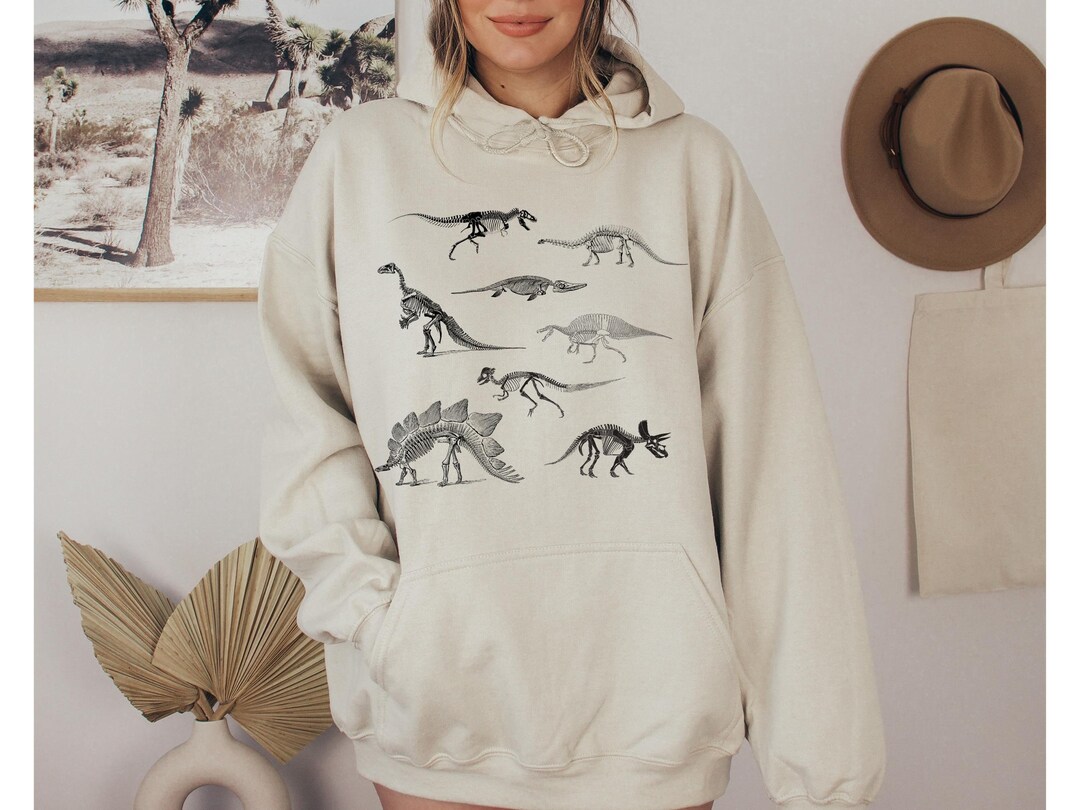Dinosaur Hoodie Sweatshirt, Dinosaur Sweater, Vulture Culture, Skeleton ...