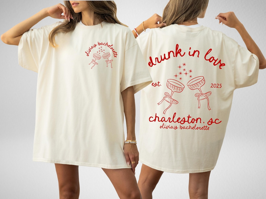 Drunk in Love Bachelorette Party Shirts, Luxury Bachelorette Merch ...