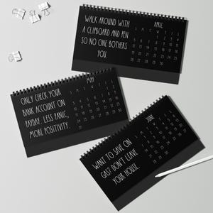 Desktop Calendar, 2026 Funny Office Humor Life Hacks, White Elephant ...