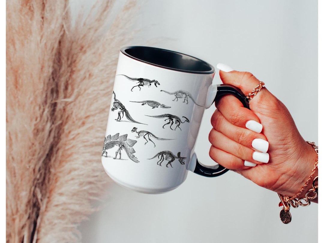 Dinosaur Mug, Dino Skeleton Mug, Vulture Culture Mug, Dinosaur Gift, T ...