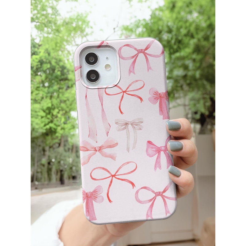 Bow Pink Phone Case - Etsy