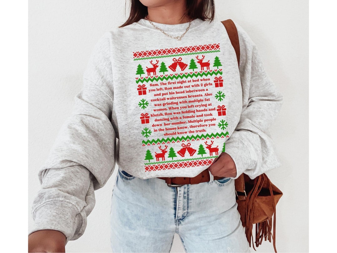 The Note to Sam Ugly Christmas Sweater - Etsy