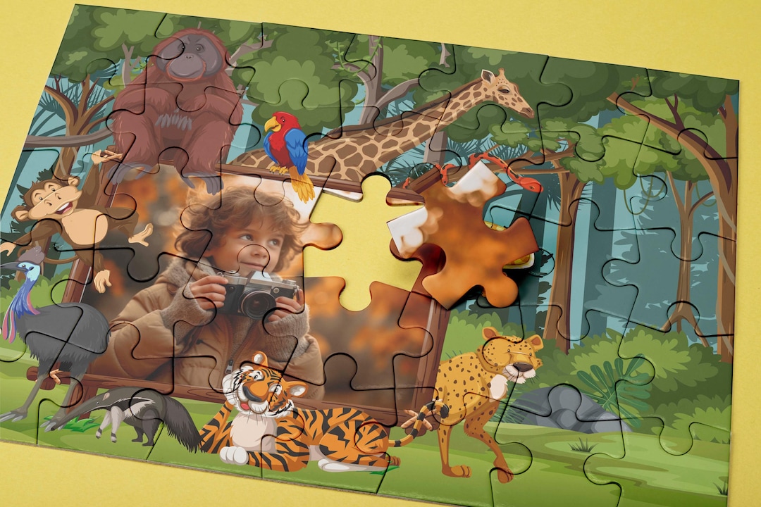 Personalized Safari Adventure Puzzle for Kids, Turn Your Child’s Photo ...