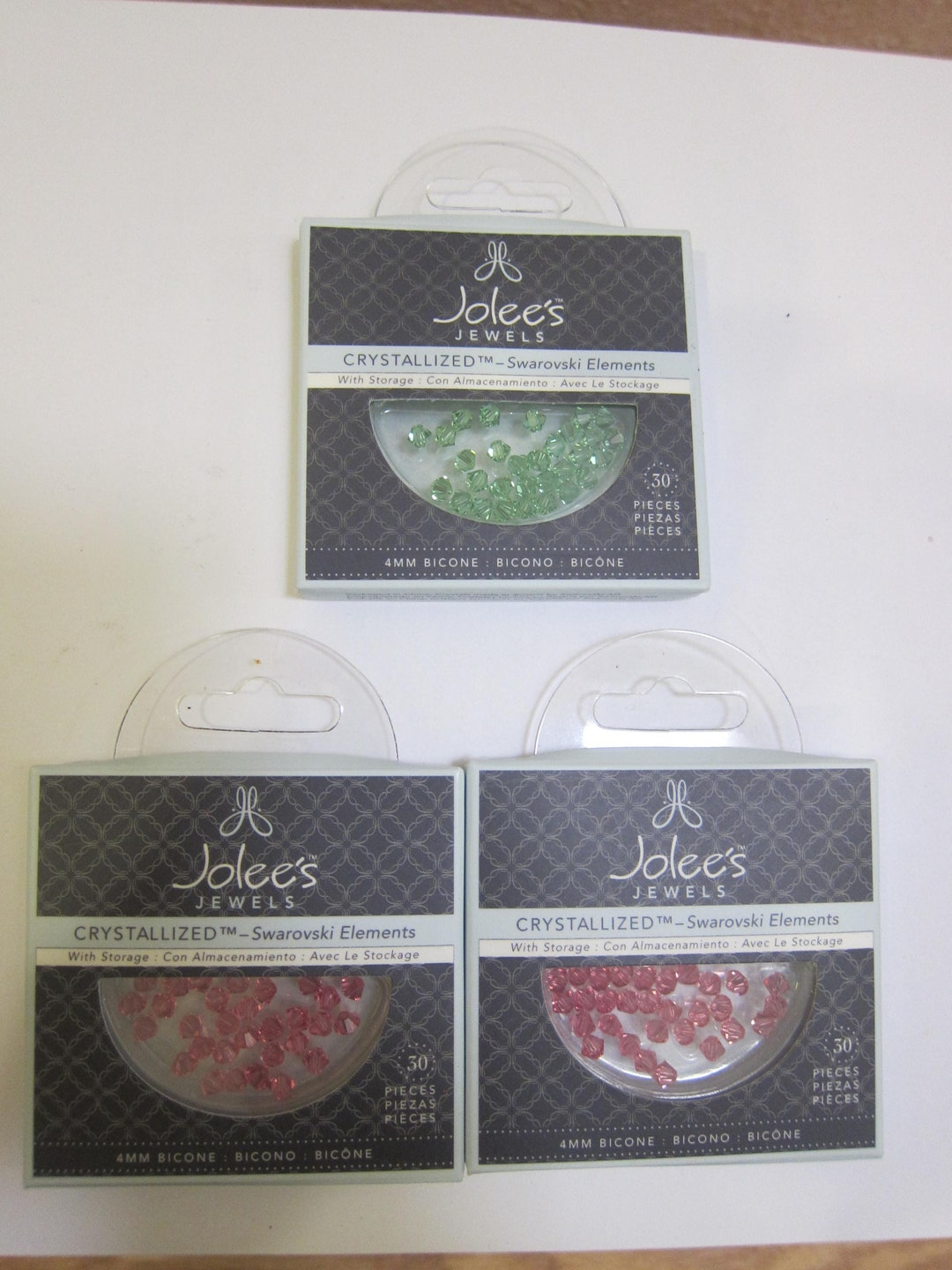 3 New Packages of Jolee's Jewels Crystallized Swarovski Elements Bicone ...