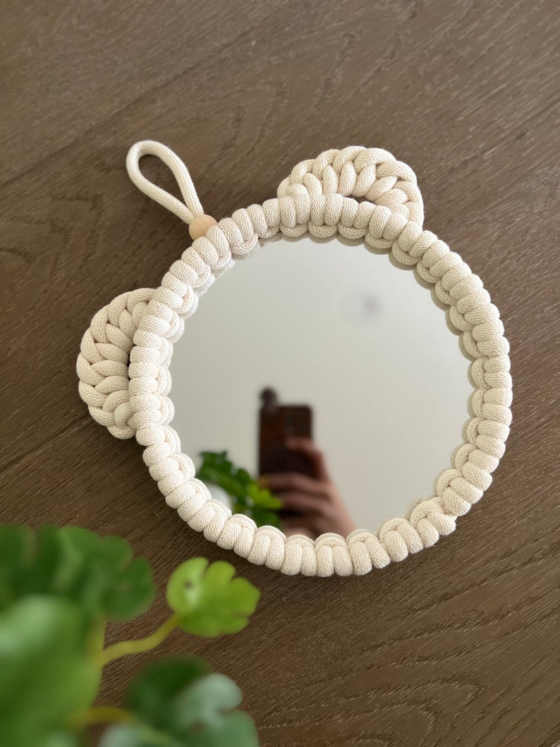 Teddy Bear Macrame Mirror - Etsy