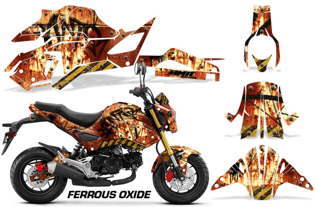 Graphics Full Decal Sticker Kit Wrap Compatible With Honda Grom 125 ...