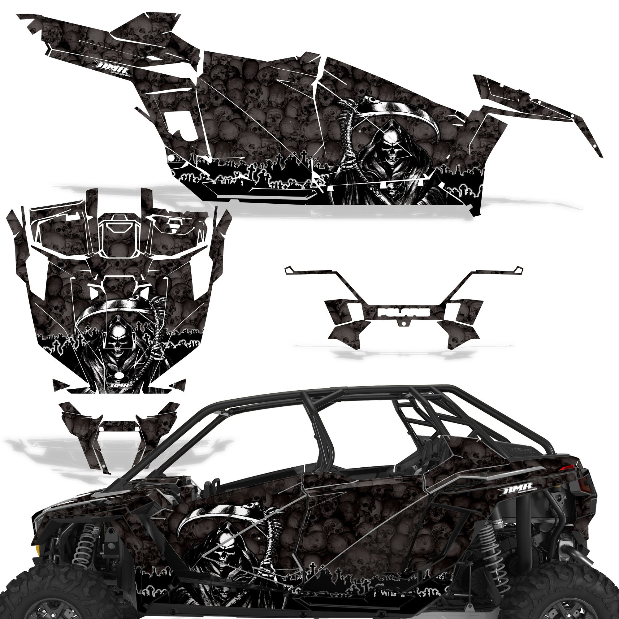 UTV Graphics Kit Sticker Decal Compatible With Polaris RZR Pro XP 4 ...