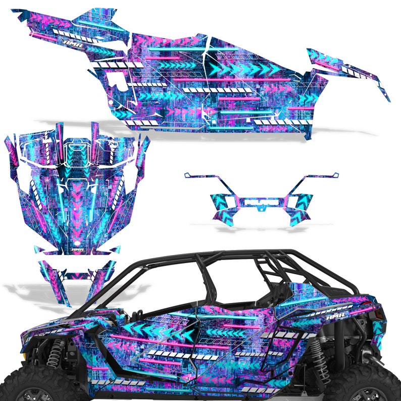 UTV Graphics Kit Sticker Decal Compatible With Polaris RZR Pro XP 4 ...