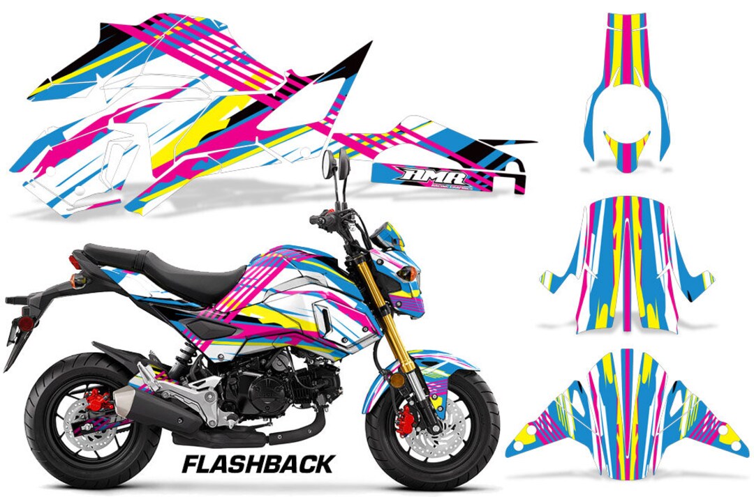 Graphics Full Decal Sticker Kit Wrap Compatible With Honda Grom 125 ...