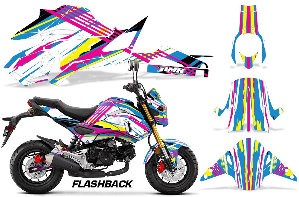 Graphics Full Decal Sticker Kit Wrap Compatible With Honda Grom 125 ...