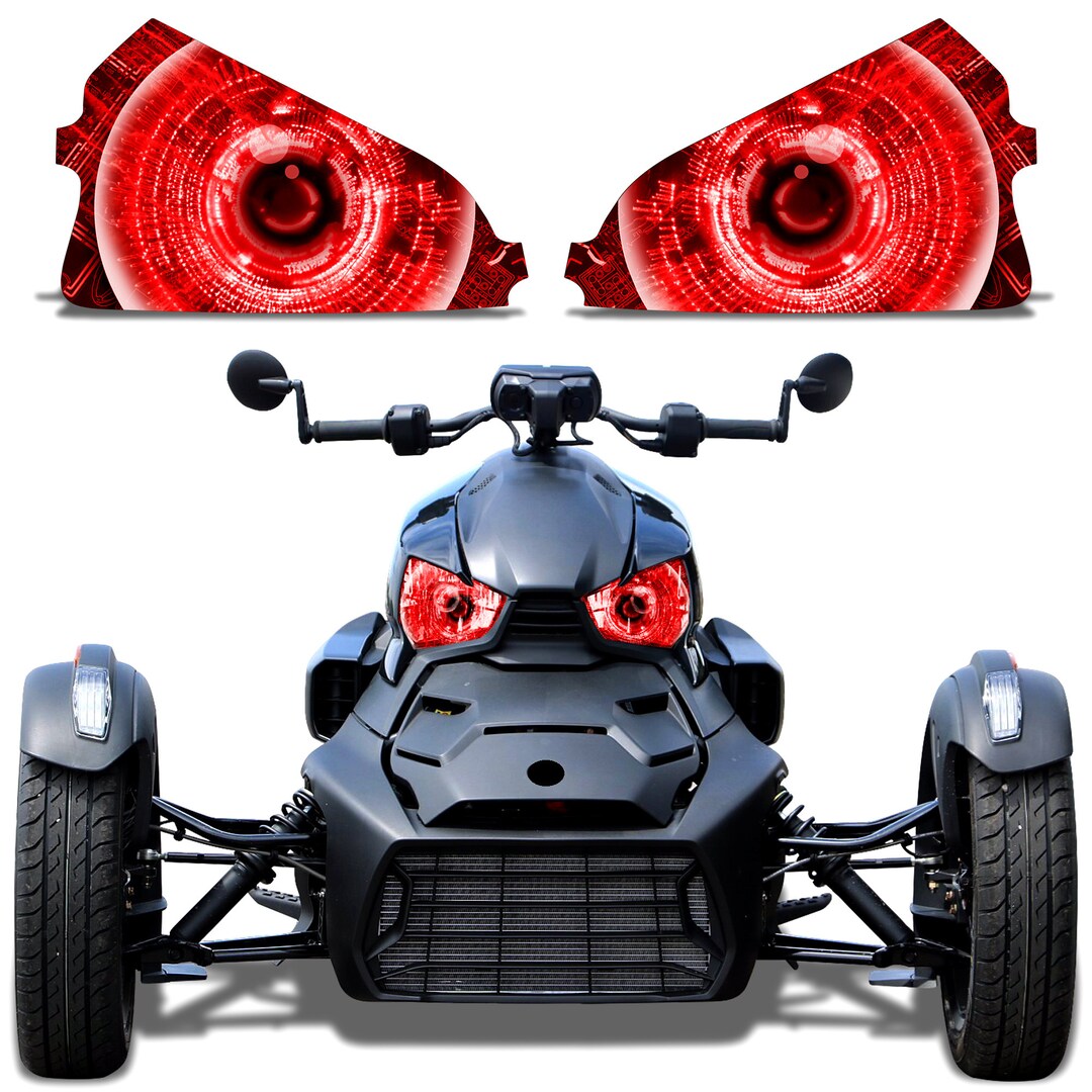 Roadster Headlight Eye Graphics Decal Cover Compatible With Can-am ...