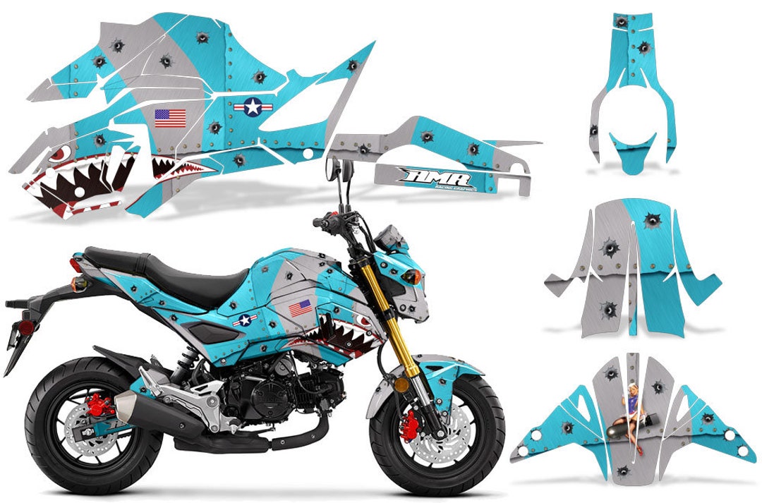 Graphics Full Decal Sticker Kit Wrap Compatible With Honda Grom 125 ...
