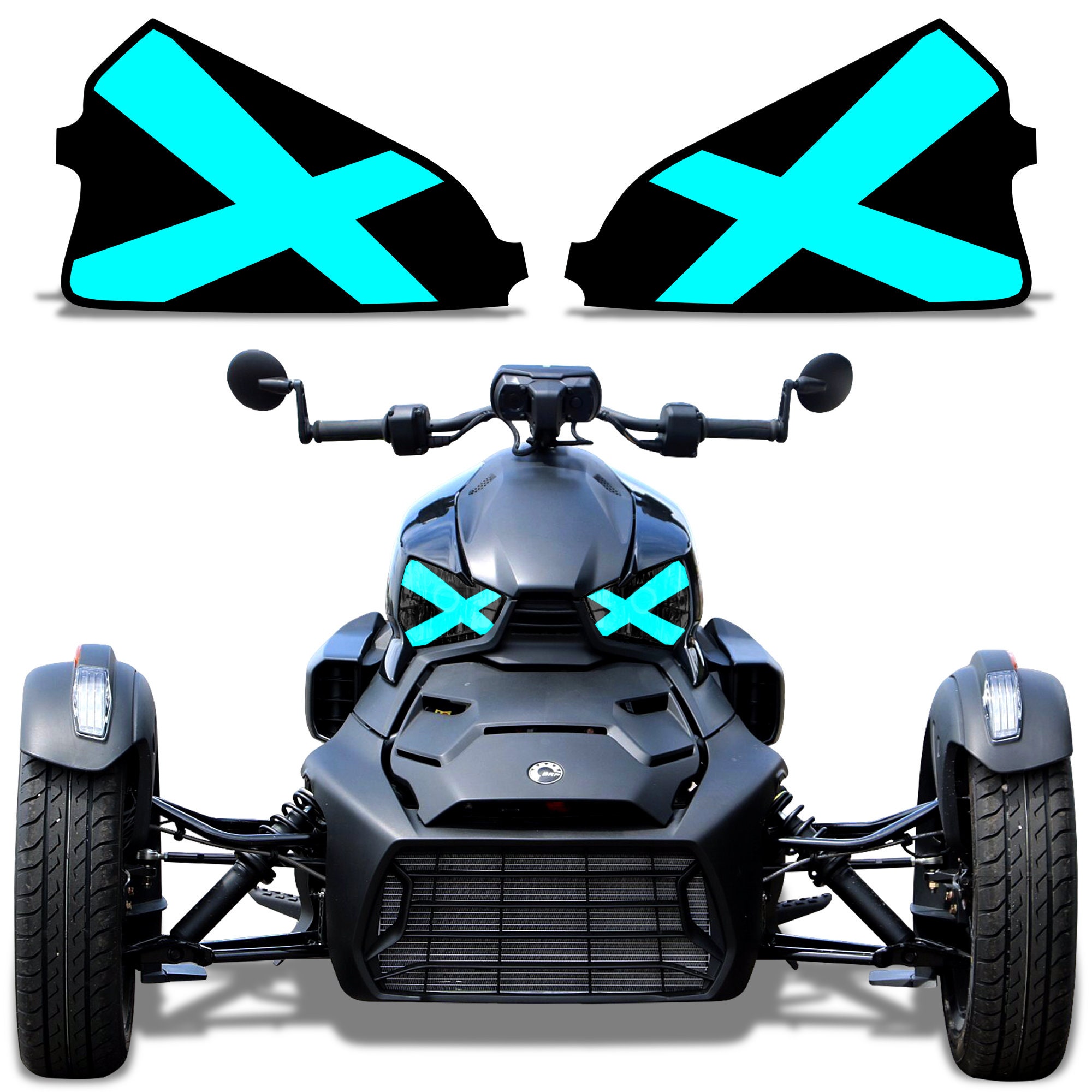 Roadster Headlight Eye Graphics Decal Cover Compatible With Can-am ...