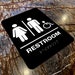 UNISEX HANDICAP Bathroom/restroom Sign W/ 2 Sided Tape ADA Compliant ...