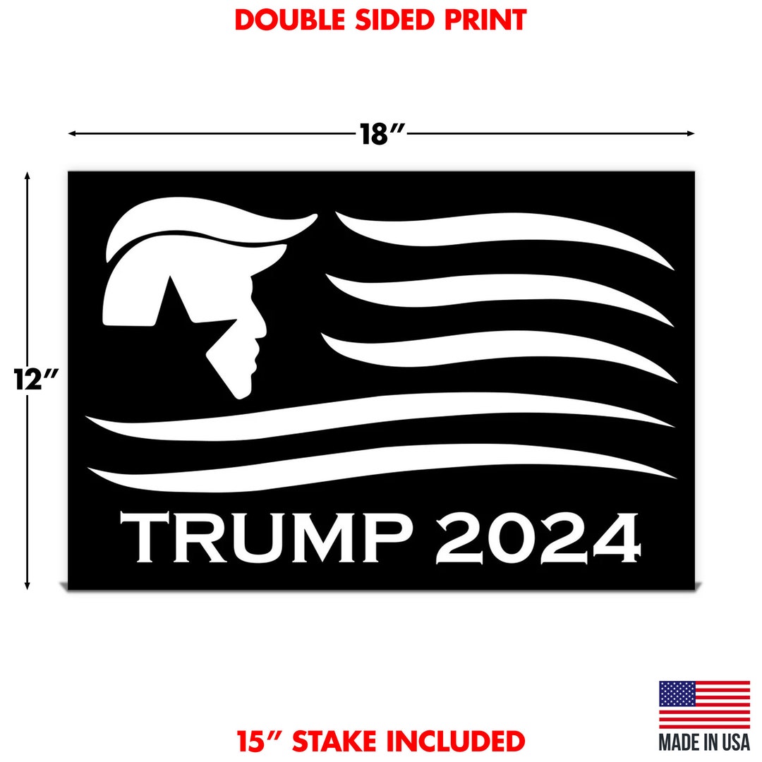 Trump 2024 Yard Sign TRUMP 2024 FLAG Rally Placard Outdoor Decoration ...