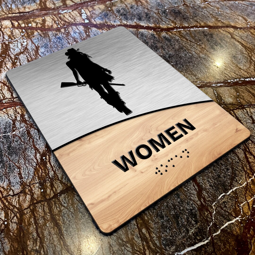 BETH DUTTON Badass Womens Restroom Sign ADA Compliant W/ Braille ...