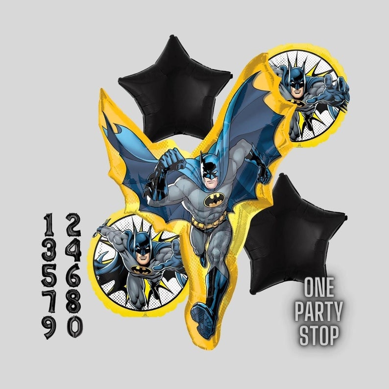 Batman Balloon Bouquet Set, Hot Air Superhero Balloons for Kids, Batman ...