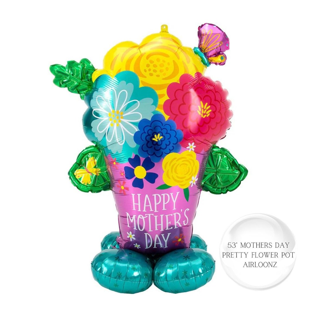 Mother's Day Flower Pot Balloon: Licensed Anagram Airloonz - Etsy