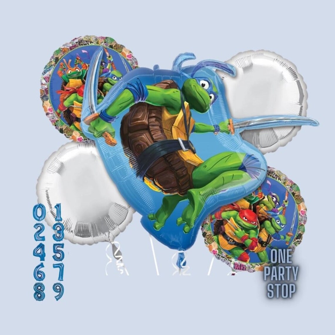 Ninja Turtles Birthday Balloons: 5pc TMNT Party Decoration - Etsy