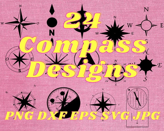 24 Compass Svg Compass Bundle Svg Compass Svg Compass - Etsy