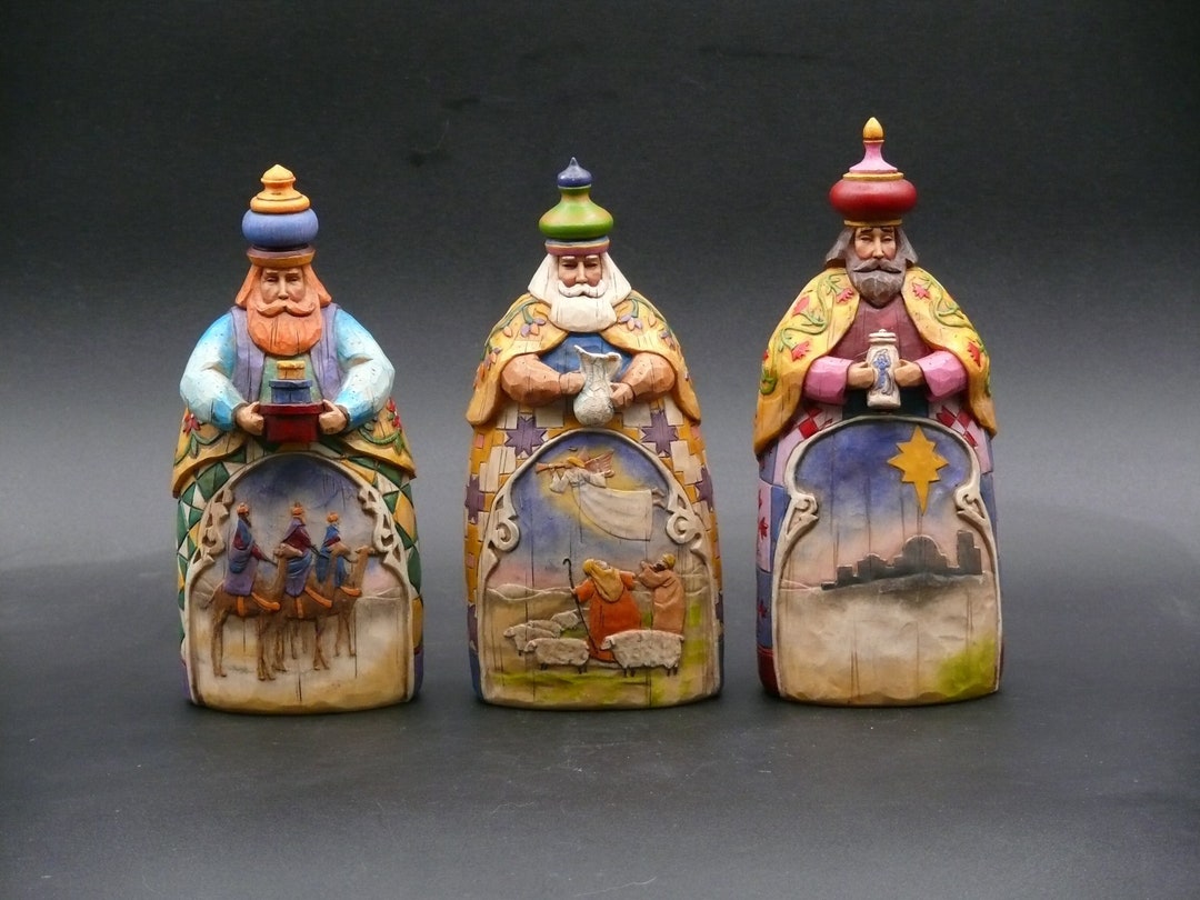 Jim Shore 2003 Wise Men, Vintage Jim Shore Wise Men, Christmas Wise Men ...