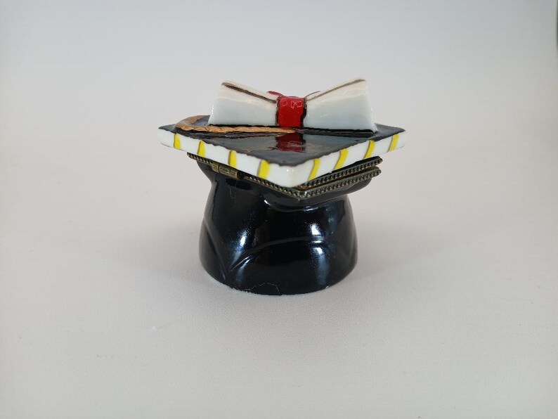 Graduation Hinged Trinket Box, Graduation Ring Box, Ceramic Hinged ...