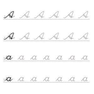 Printable Handwriting Cursive 61 Worksheets Alphabet Letters for Kids ...