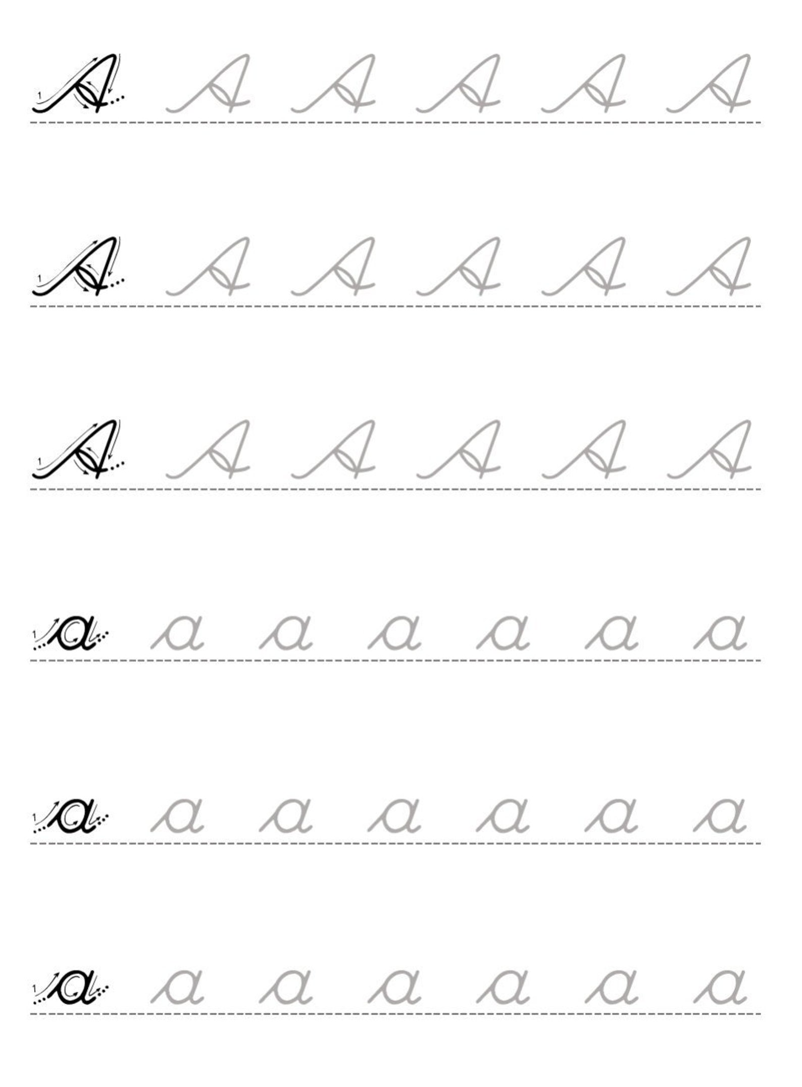 Printable Handwriting Cursive 61 Worksheets Alphabet Letters for Kids ...